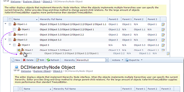 Hierarchy Node List Editor